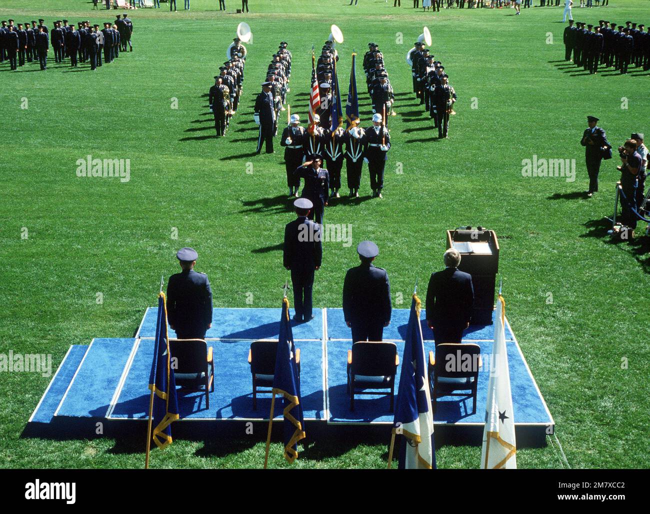 Under Secretary of the Air Force Edward C. Aldridge Jr. presents the ...