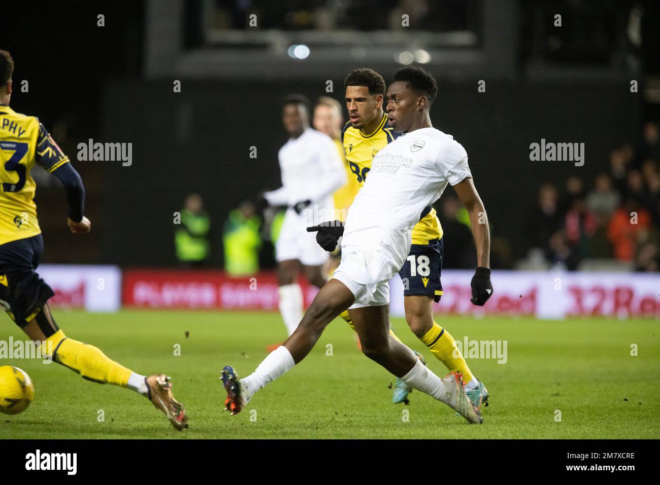 Albert Sambi Lokonga of Arsenal against Oxford Utd in the 3rd Round of ...