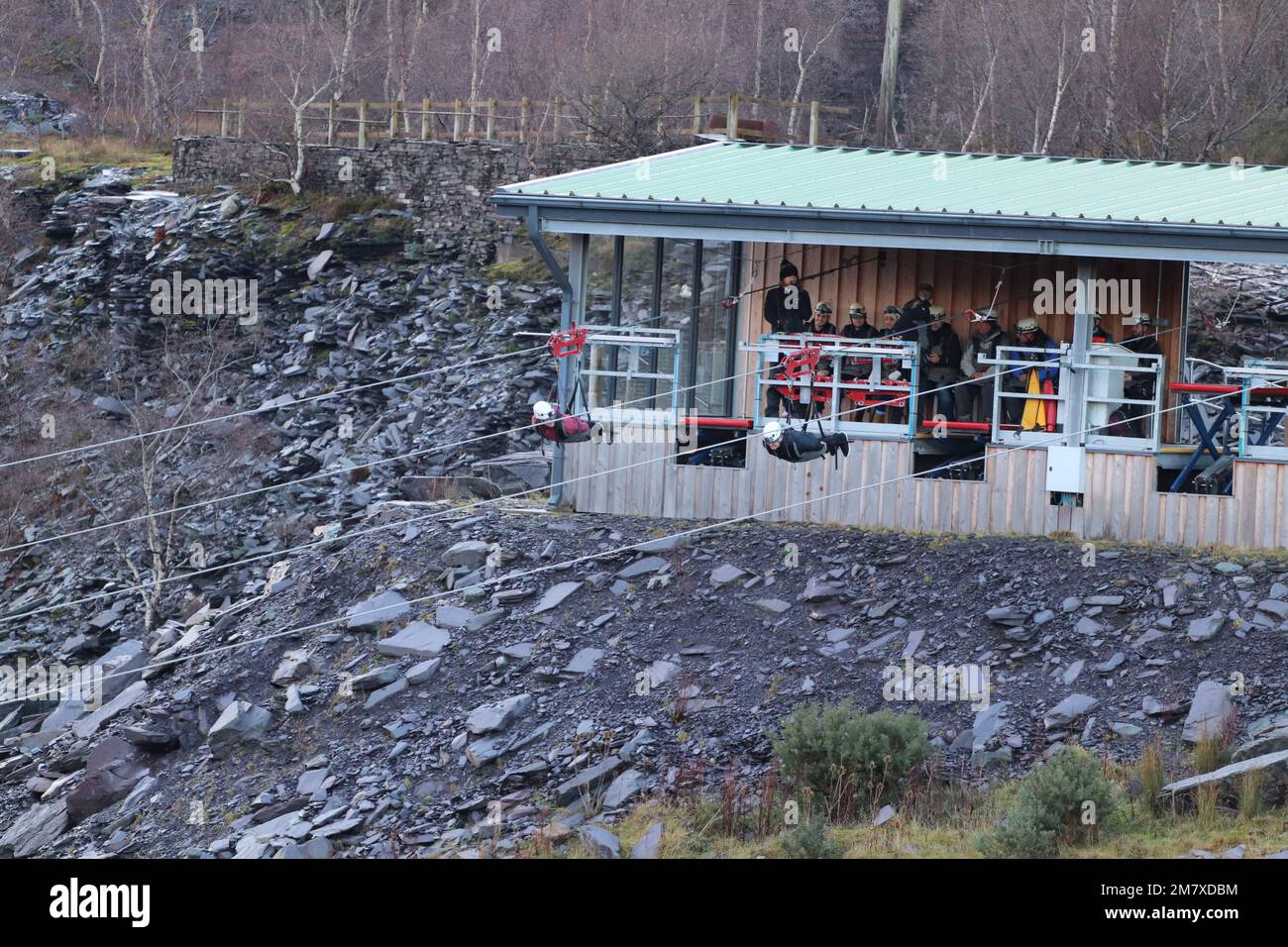 Penrhyn quarry zipline hi-res stock photography and images - Alamy