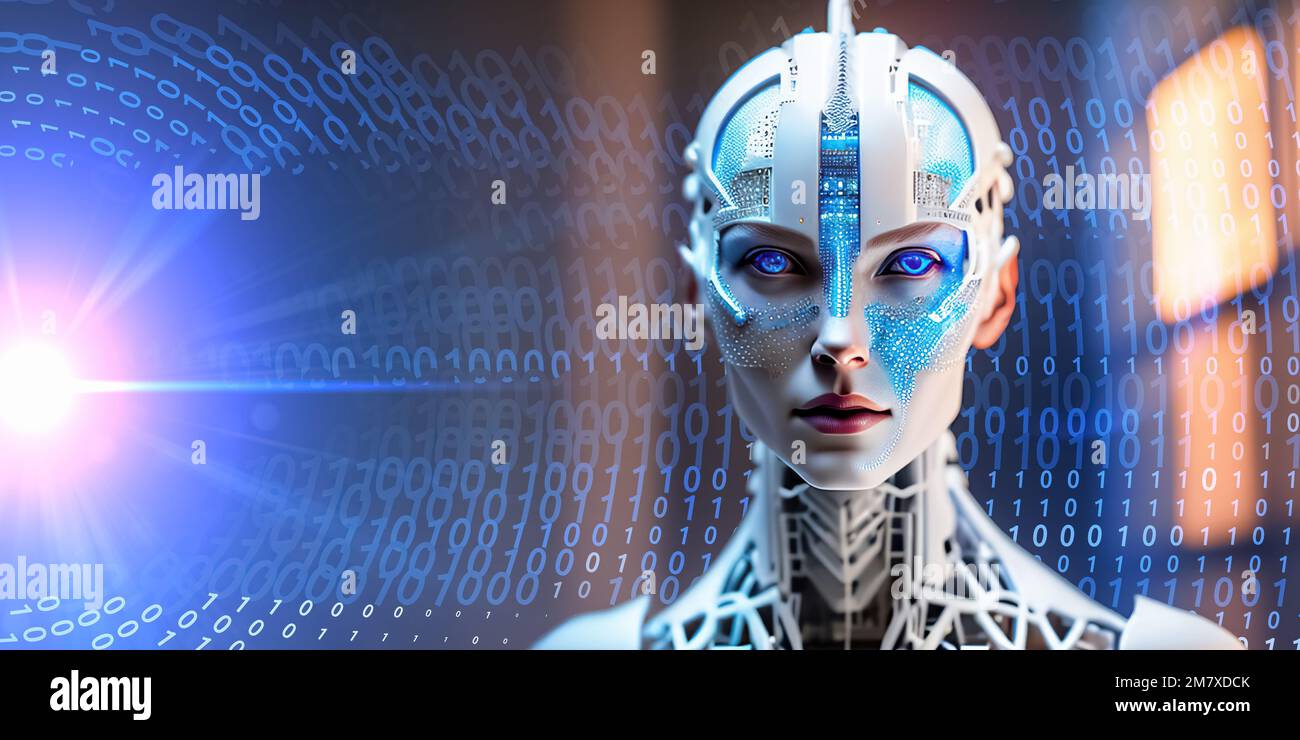 Artificial intelligence and future technologies. AI Learning and Artificial Intelligence Concept ...