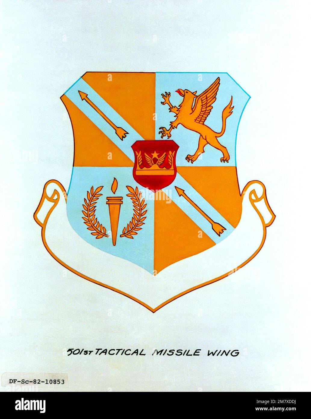 Approved insignia for: 501st Tactical Missile Wing. EXACT DATE SHOT ...