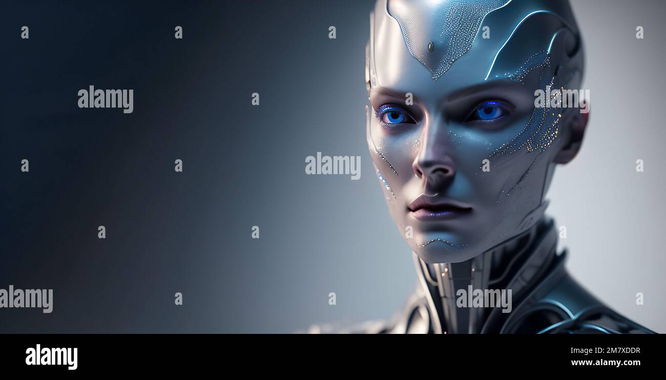 Computer generated 3d female robot hi-res stock photography and images ...