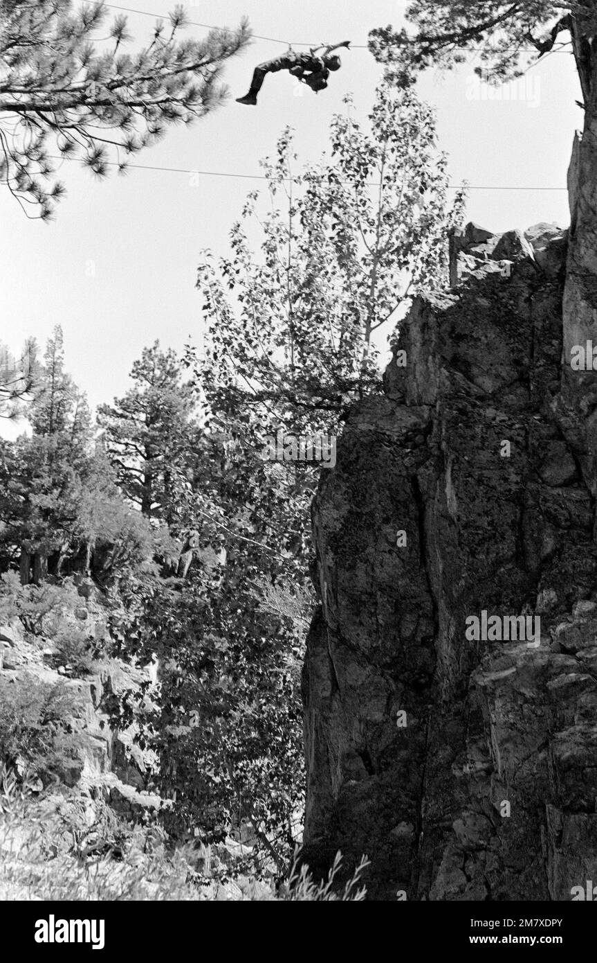 One rope bridge Black and White Stock Photos & Images - Alamy