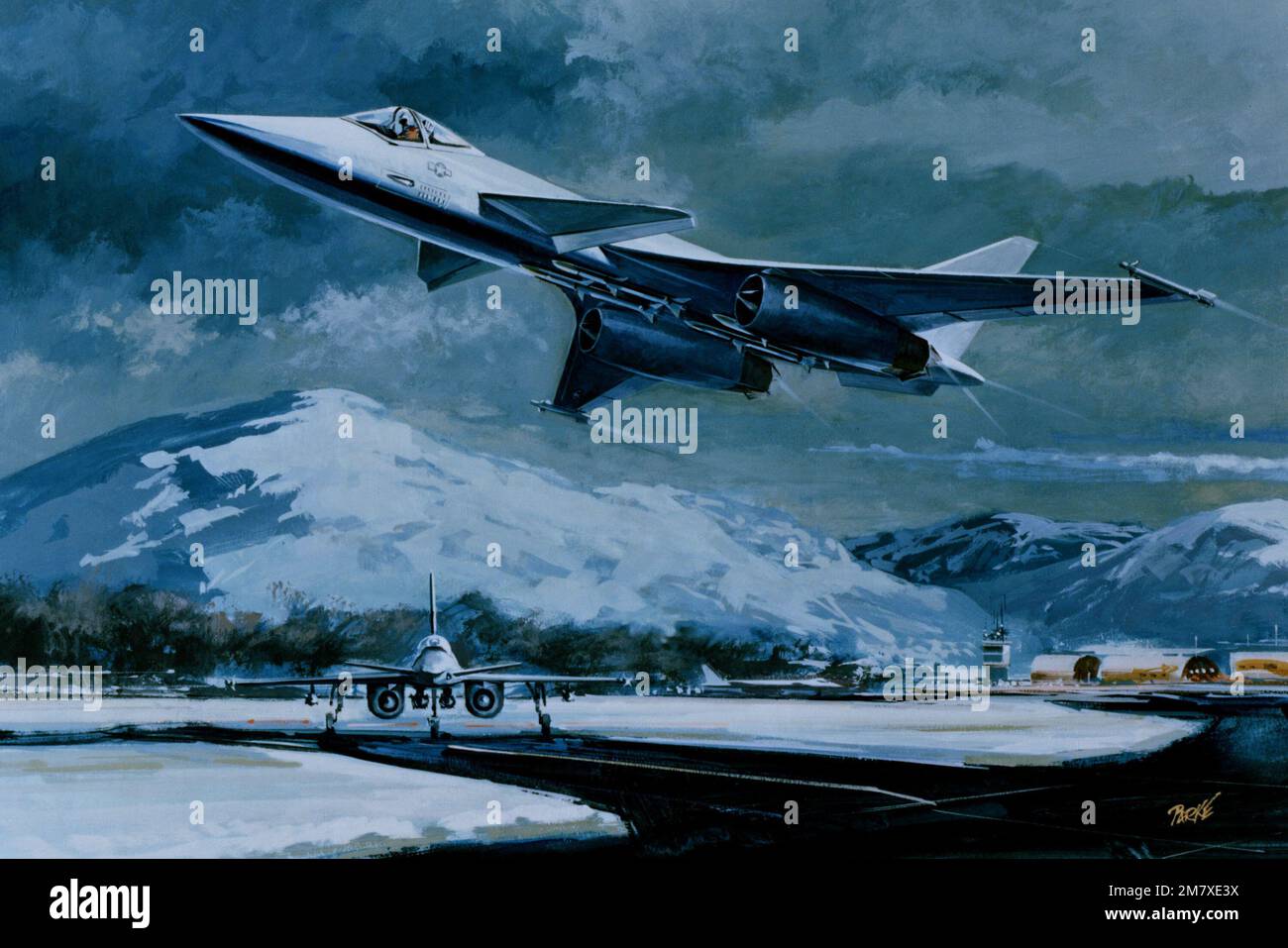 An artist concept of the Standard Takeoff or Landing aircraft (STOL ...