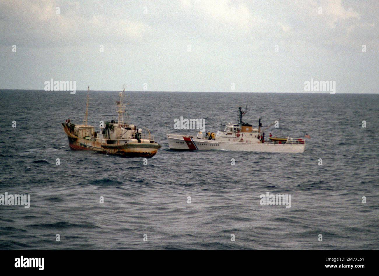 The U.S. Coast Guard cutters CAPE UPRIGHT (WPB-95303) and CAPE KNOX ...