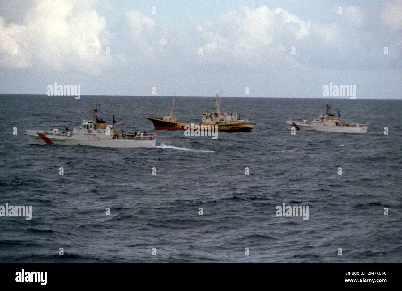 The U.S. Coast Guard cutters CAPE KNOX (WPB-95312) and CAPE UPRIGHT ...