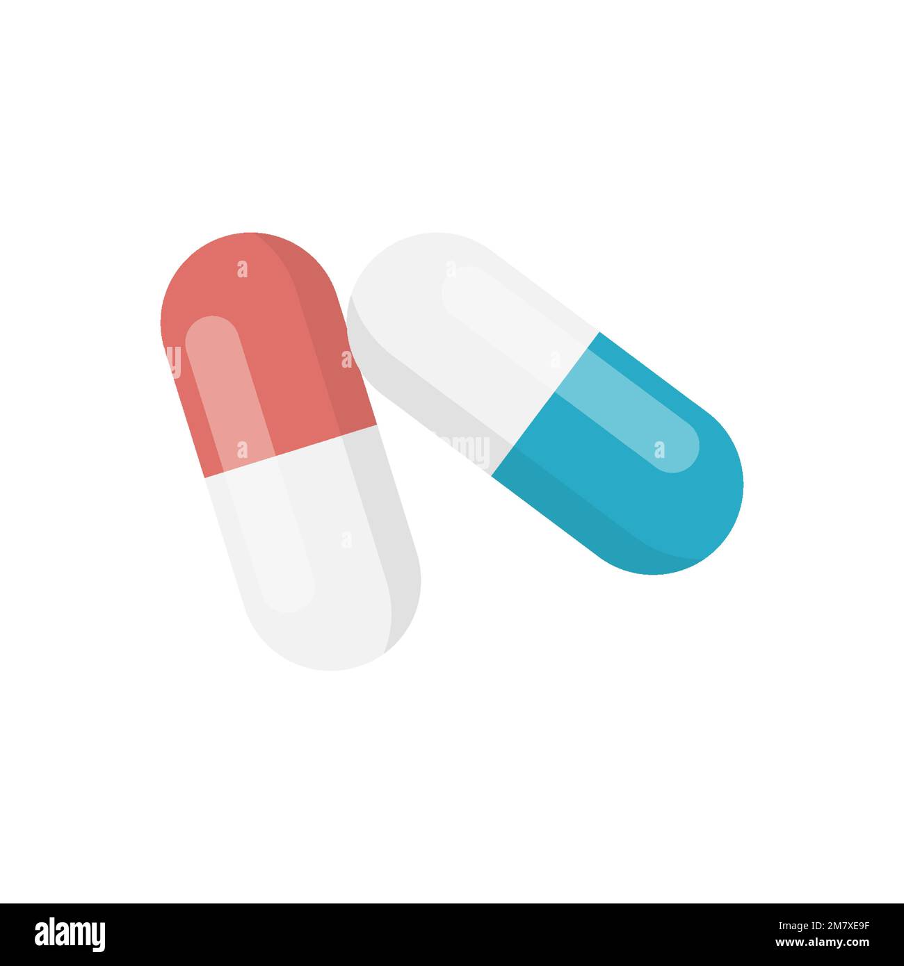 Pills flat icon isolated on white background. Vector illustration. Eps ...