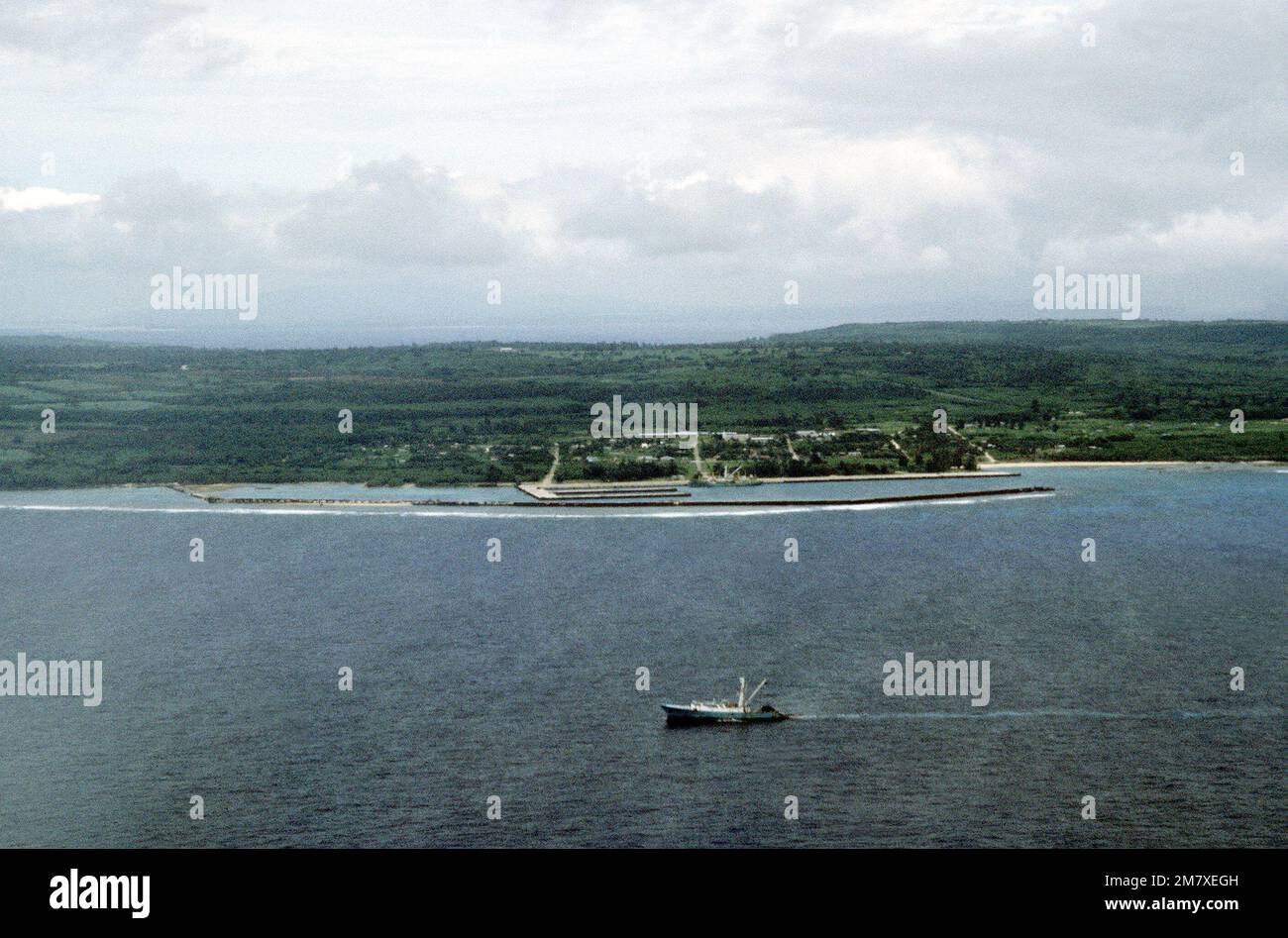 An aerial view of the harbor during Exercise Kennel Bear '4-82. Subject ...