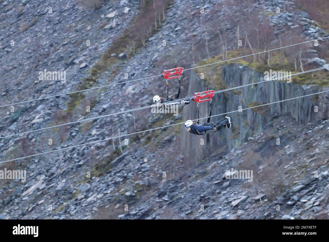 Penrhyn quarry zipline hi-res stock photography and images - Alamy