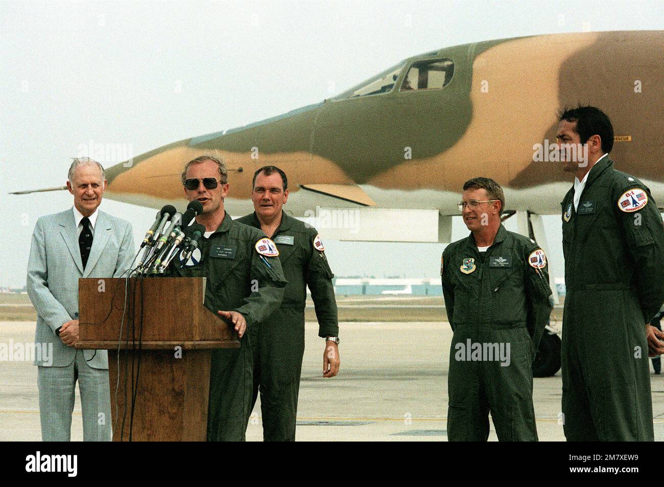 Mike Butchko, a Rockwell representative on the B-1 bomber test team ...