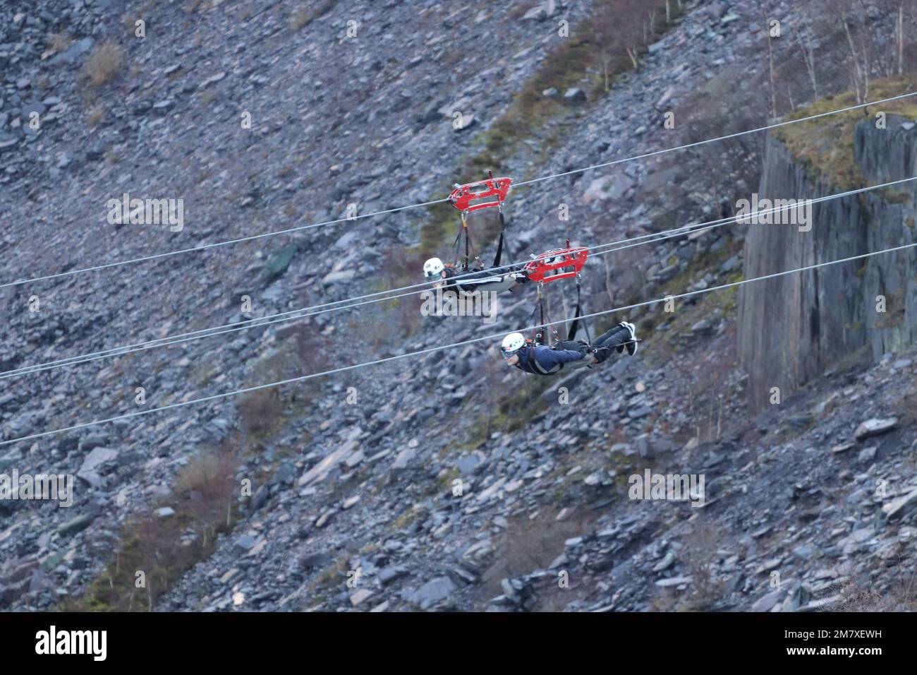 Penrhyn quarry zipline hi-res stock photography and images - Alamy