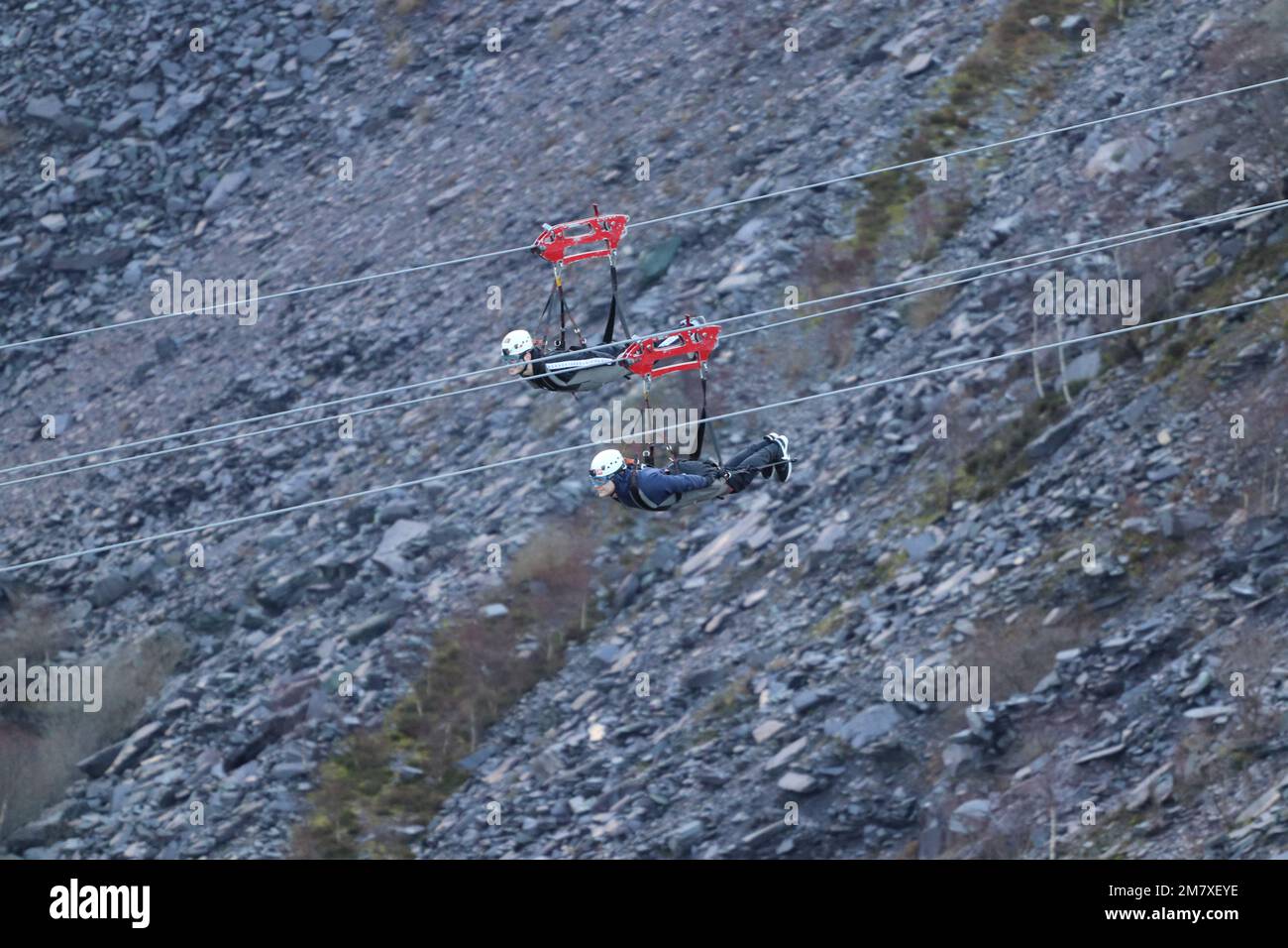 Penrhyn quarry zipline hi-res stock photography and images - Alamy