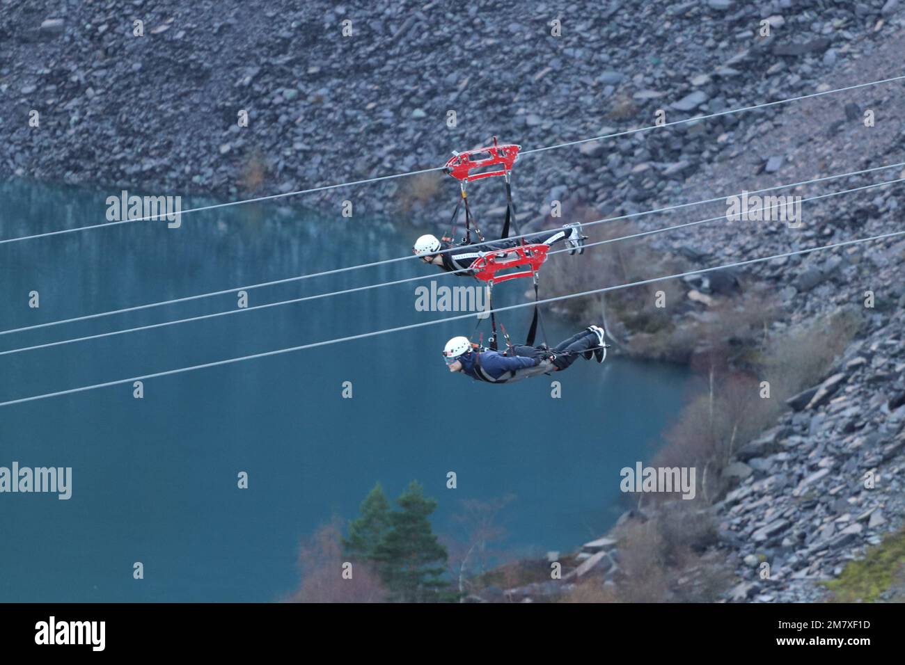 Penrhyn quarry zipline hi-res stock photography and images - Alamy