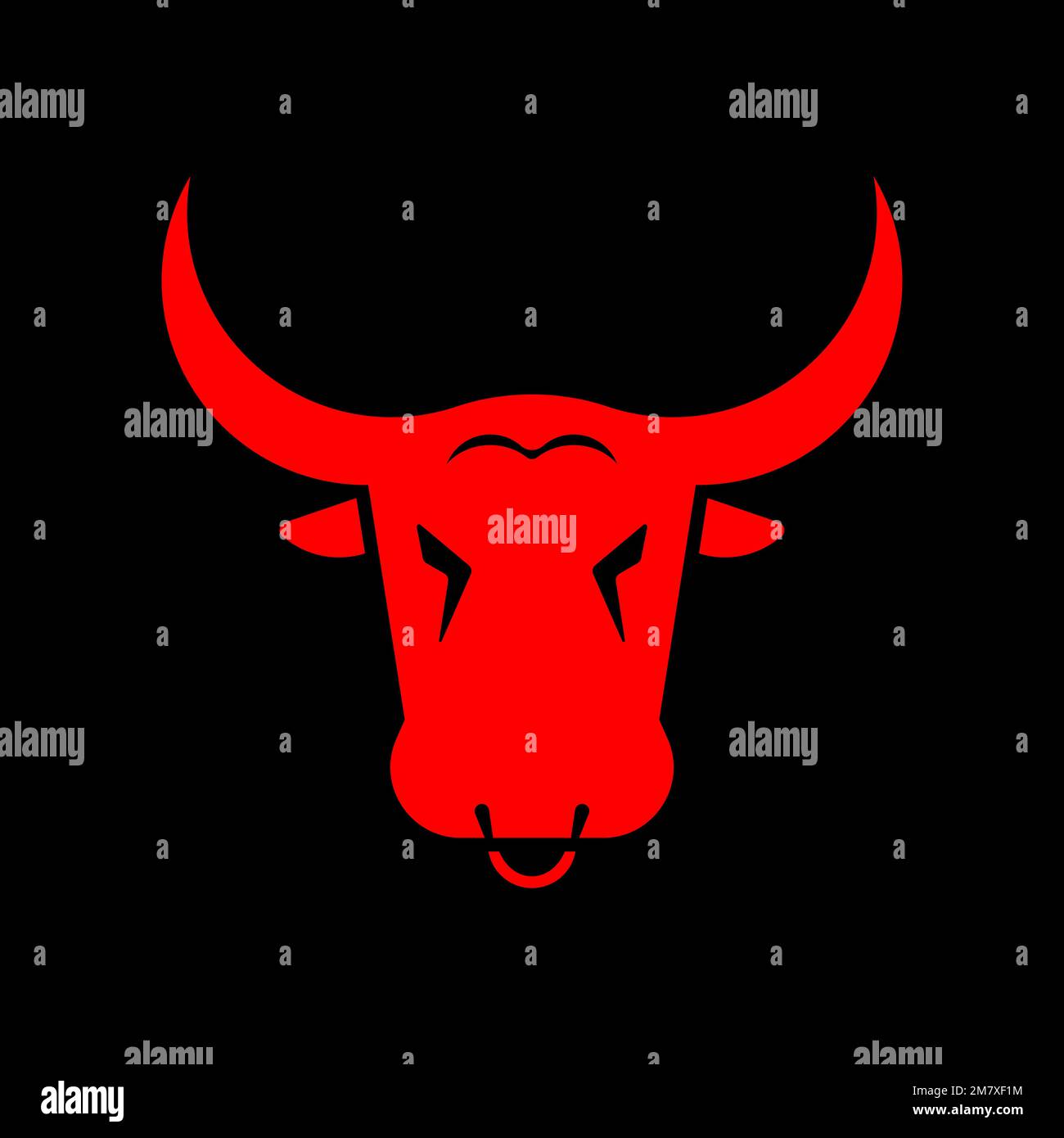 Bull Head icon. Bull sign isolated on white background. Vector ...