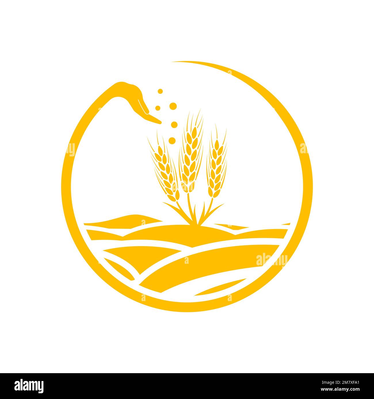 Farm logo isolated on white background. Vector illustration. Eps 10 ...