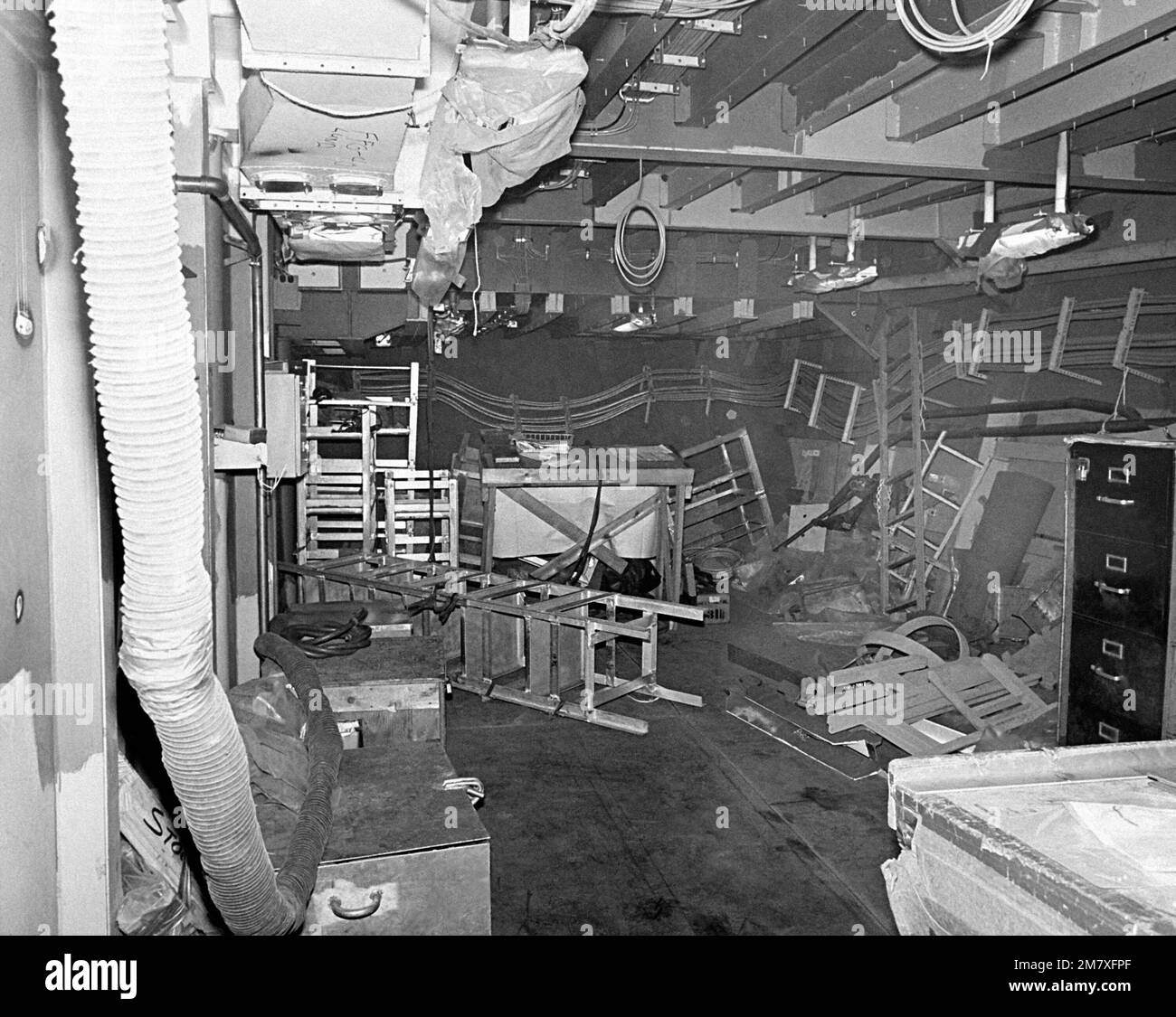An interior view of the tactical towed array sonar/bathythermograph ...