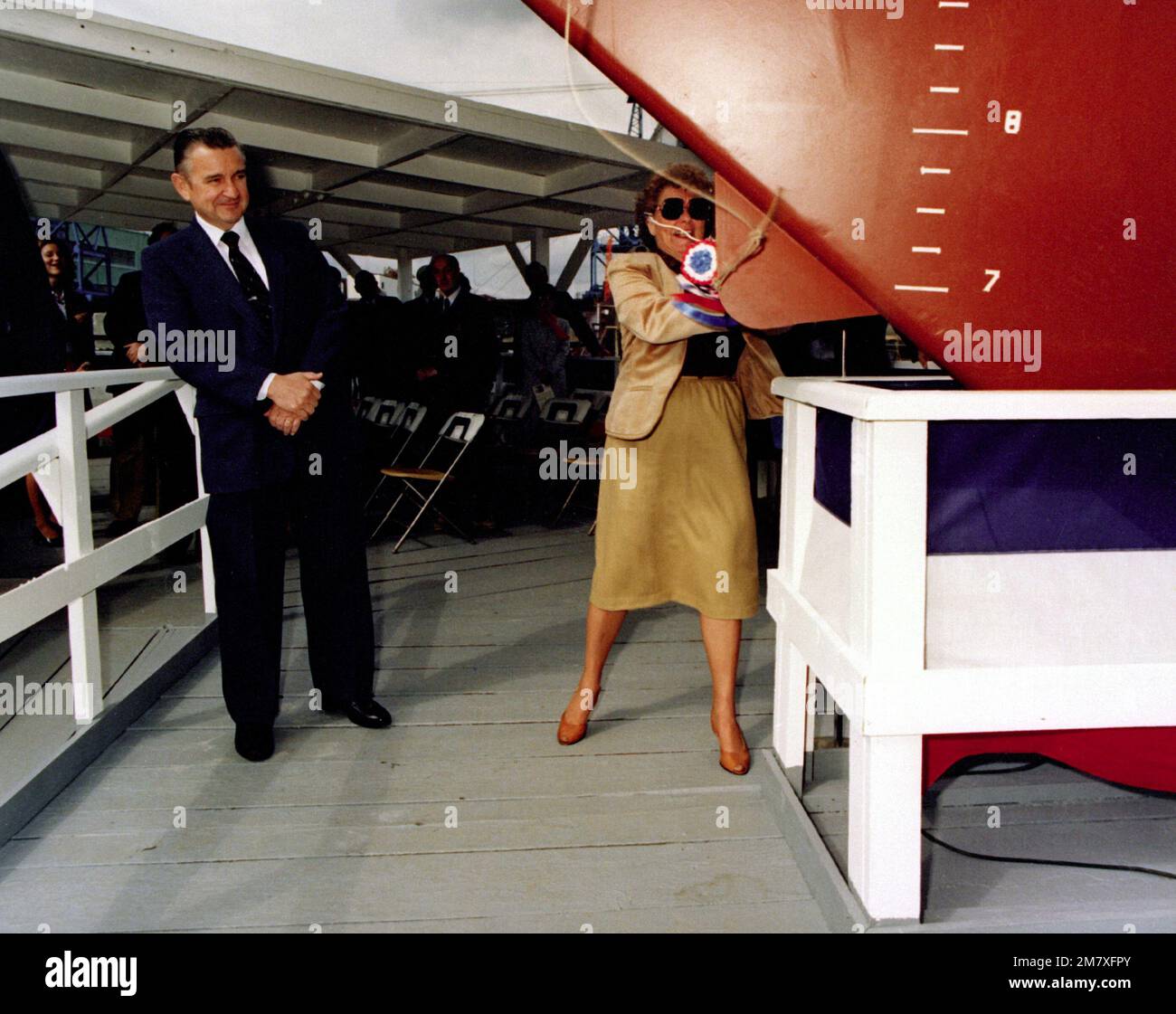 Beverly Bohen, sponsor and niece of Rear Adm. Thomas B. Klakring ...