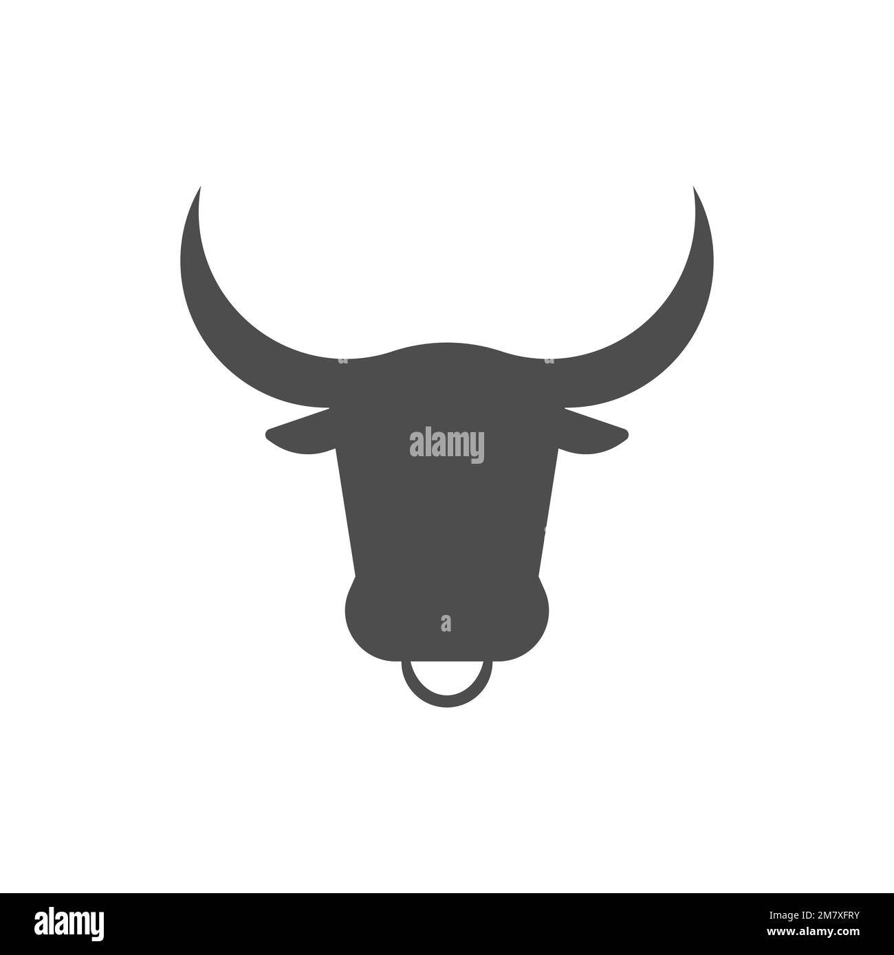 Bull Head icon. Bull sign isolated on white background. Vector ...