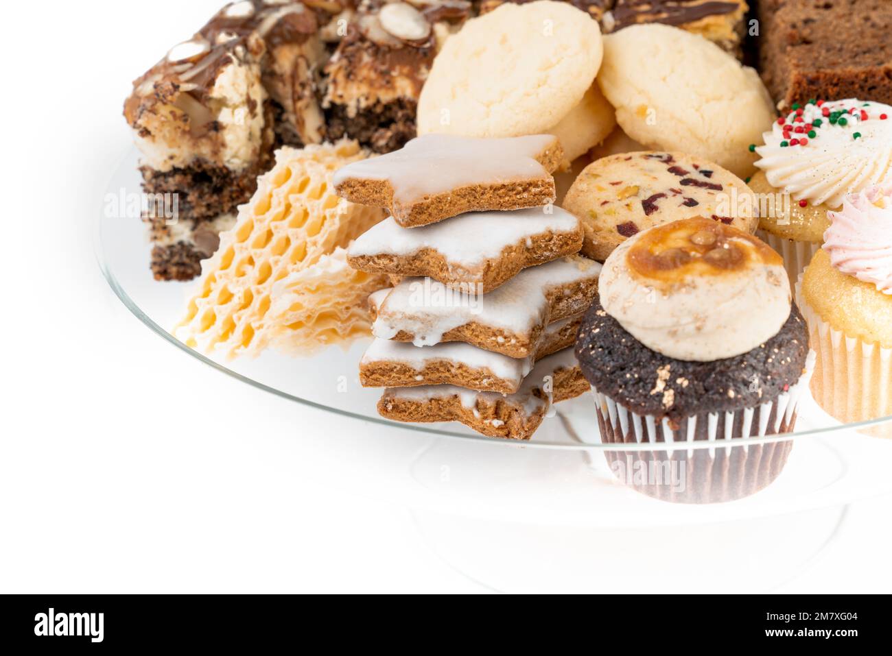 Collection of sweet treats on a white background Stock Photo - Alamy