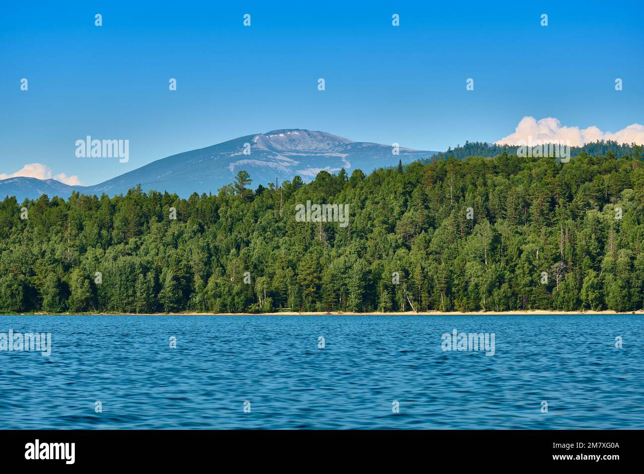 Chivyrkuysky Bay of Lake Baikal in the Buryat Republic in the daytime ...