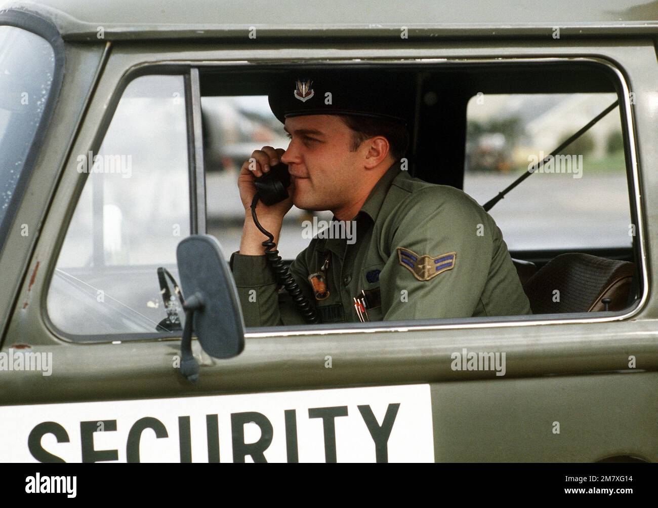 A1C Dennis Tramontana provides security for the F-4 Phantom II aircraft ...