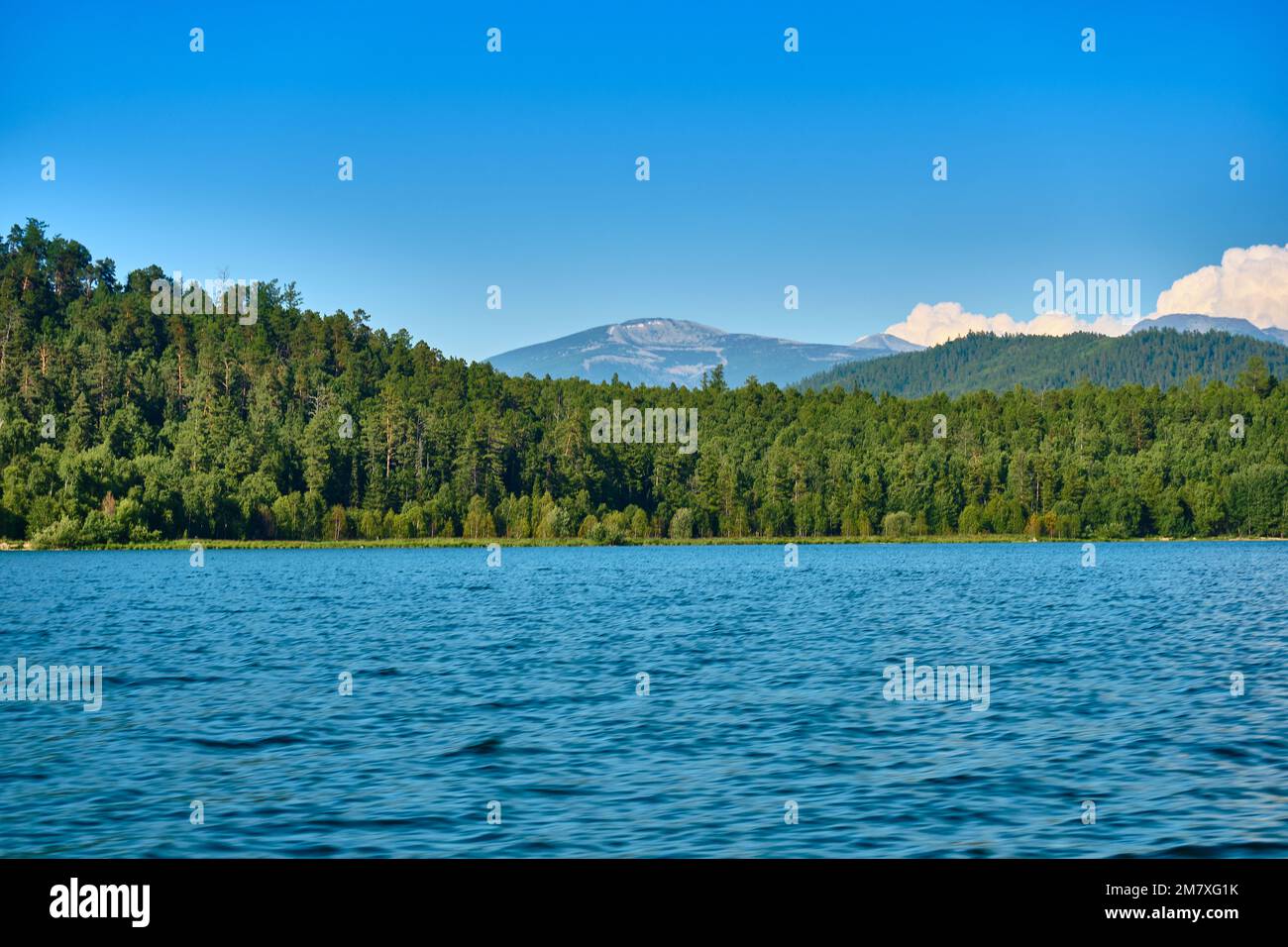 Chivyrkuysky Bay of Lake Baikal in the Buryat Republic in the daytime ...