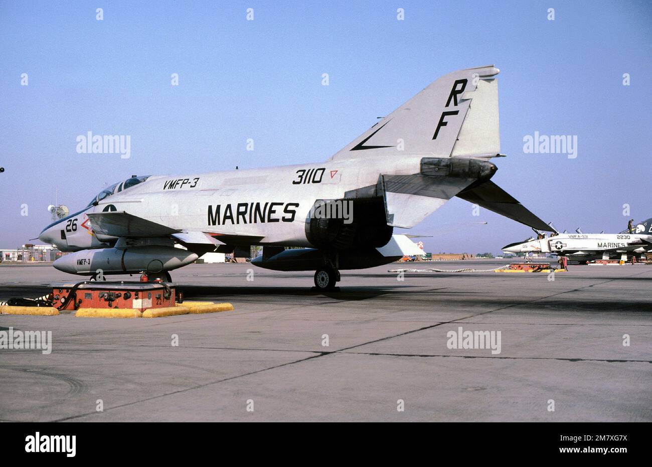Left side view of an RF-4B Phantom II aircraft from Marine ...
