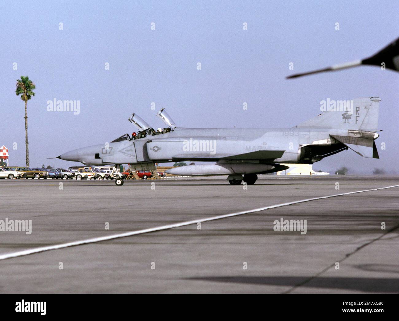 A left side view of an RF-48 Phantom II aircraft from Marine ...