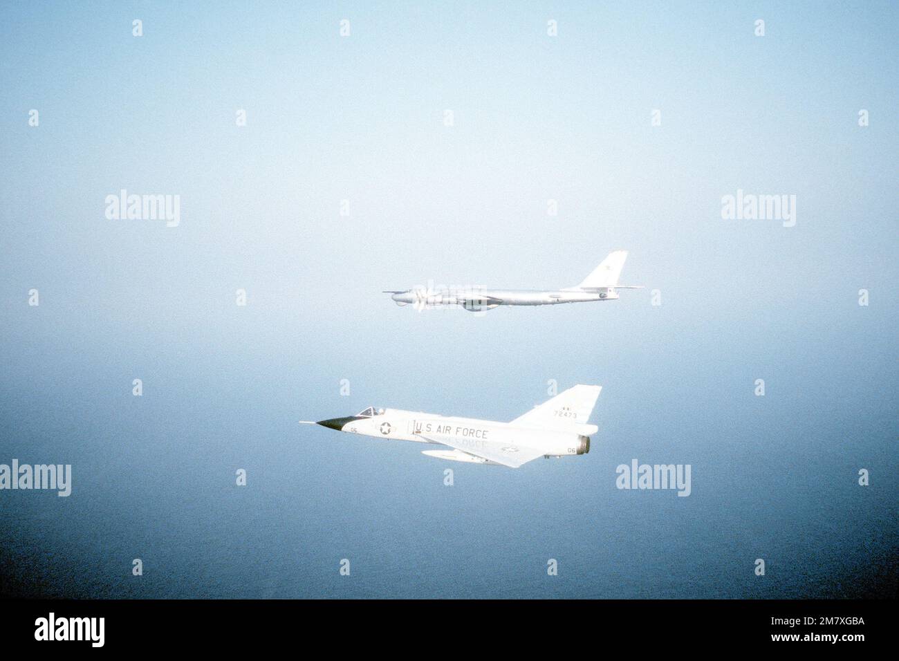 A left side view of an F-106 Convair aircraft belonging to the 102nd ...