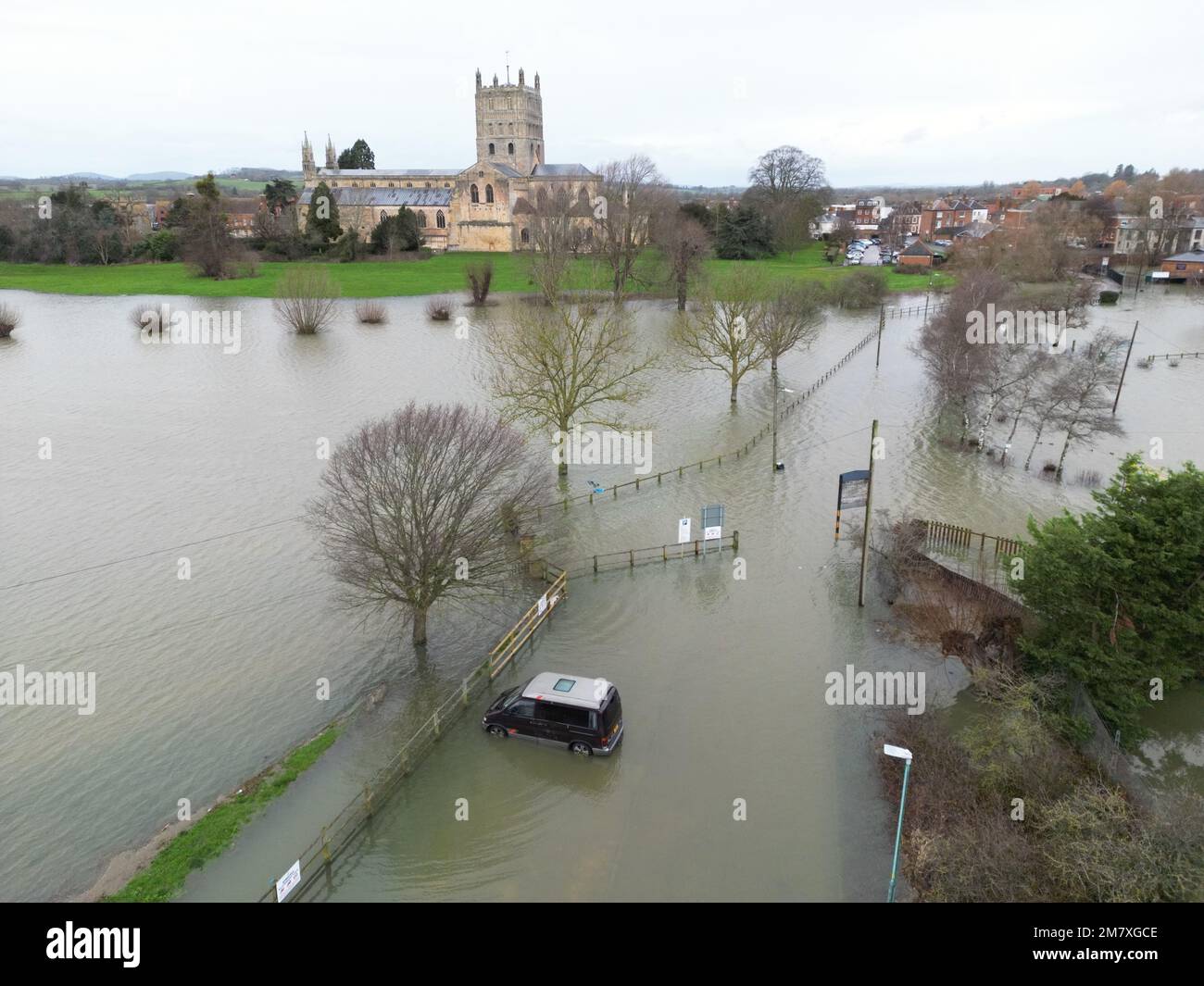 Aerial view flooding tewkesbury hi-res stock photography and images - Alamy
