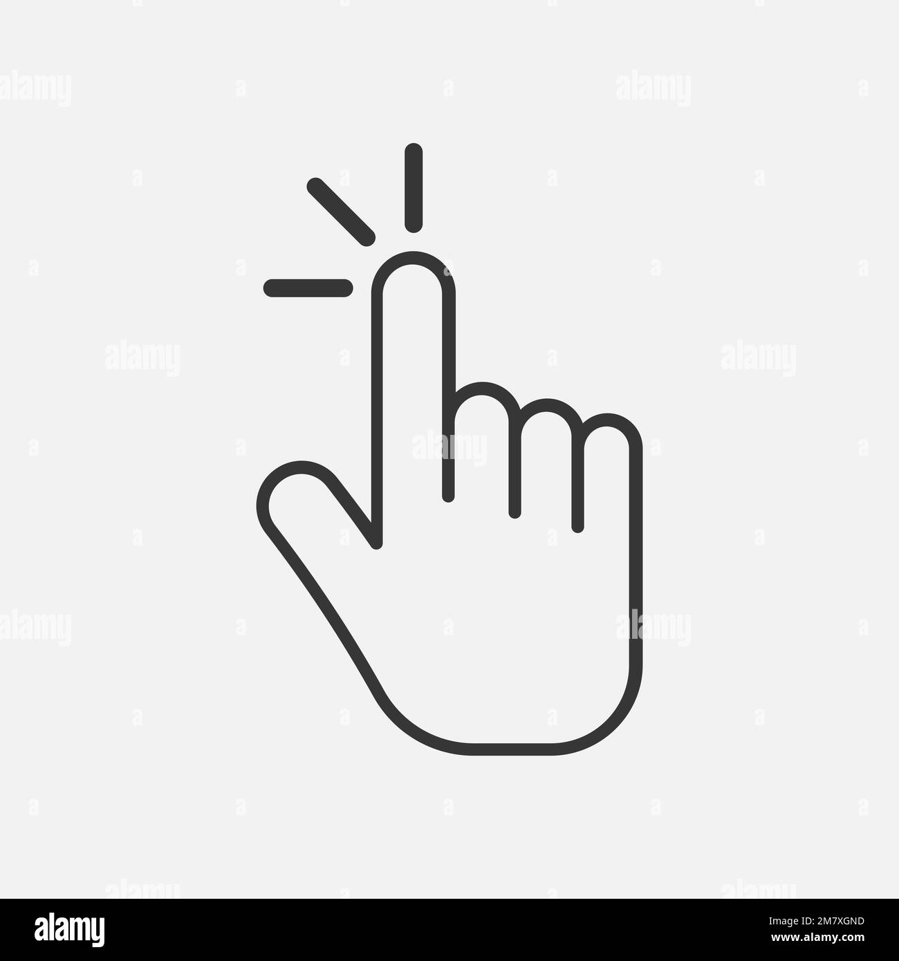 line click icon isolated on white background. Vector illustration. Eps ...