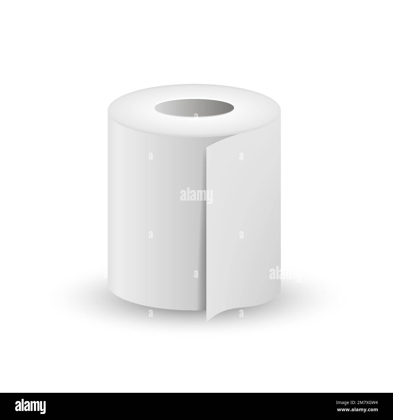 Toilet paper isolated on white background. Vector illustration. Eps 10 ...