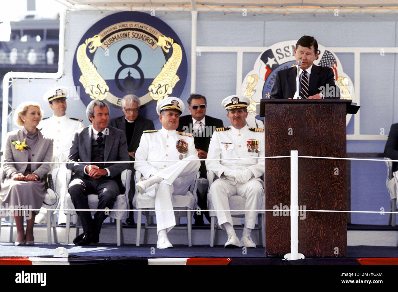 Sen. John G. Tower, R-Texas, speaks to the audience during the ...
