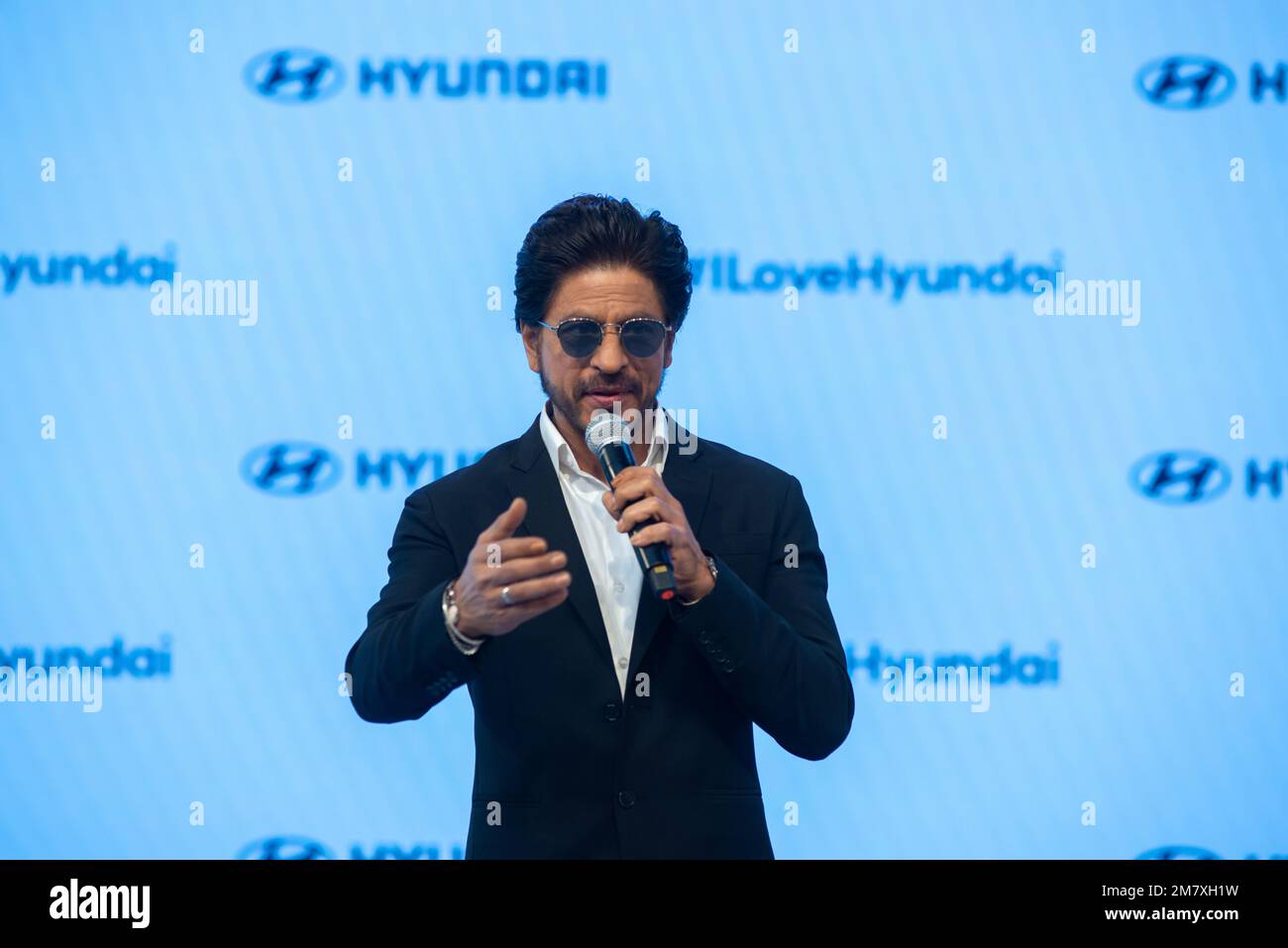 Greater Noida, India. 11th Jan, 2023. Indian Actor Shah Rukh Khan shares his experience as the ...