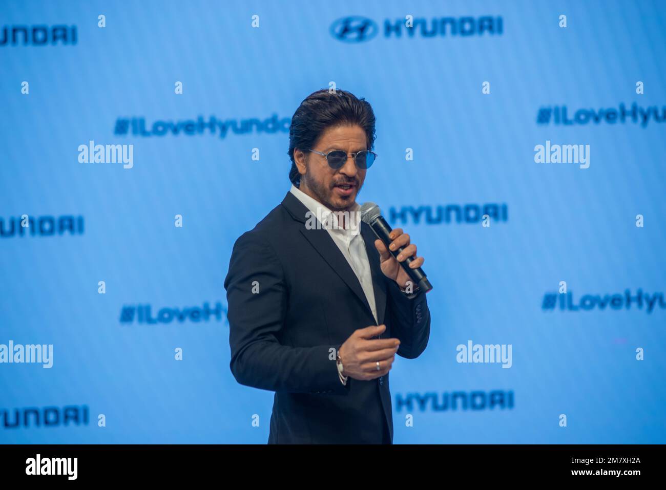 Greater Noida, India. 11th Jan, 2023. Indian Actor Shah Rukh Khan shares his experience as the ...