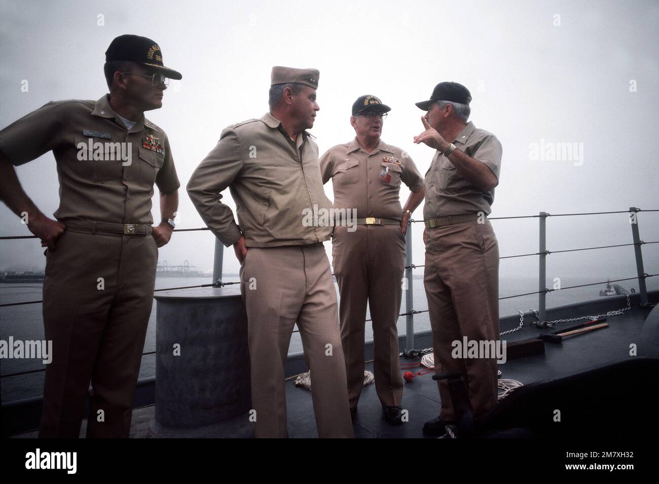 CAPT William M. Fogarty, commanding officer of the battleship USS NEW ...