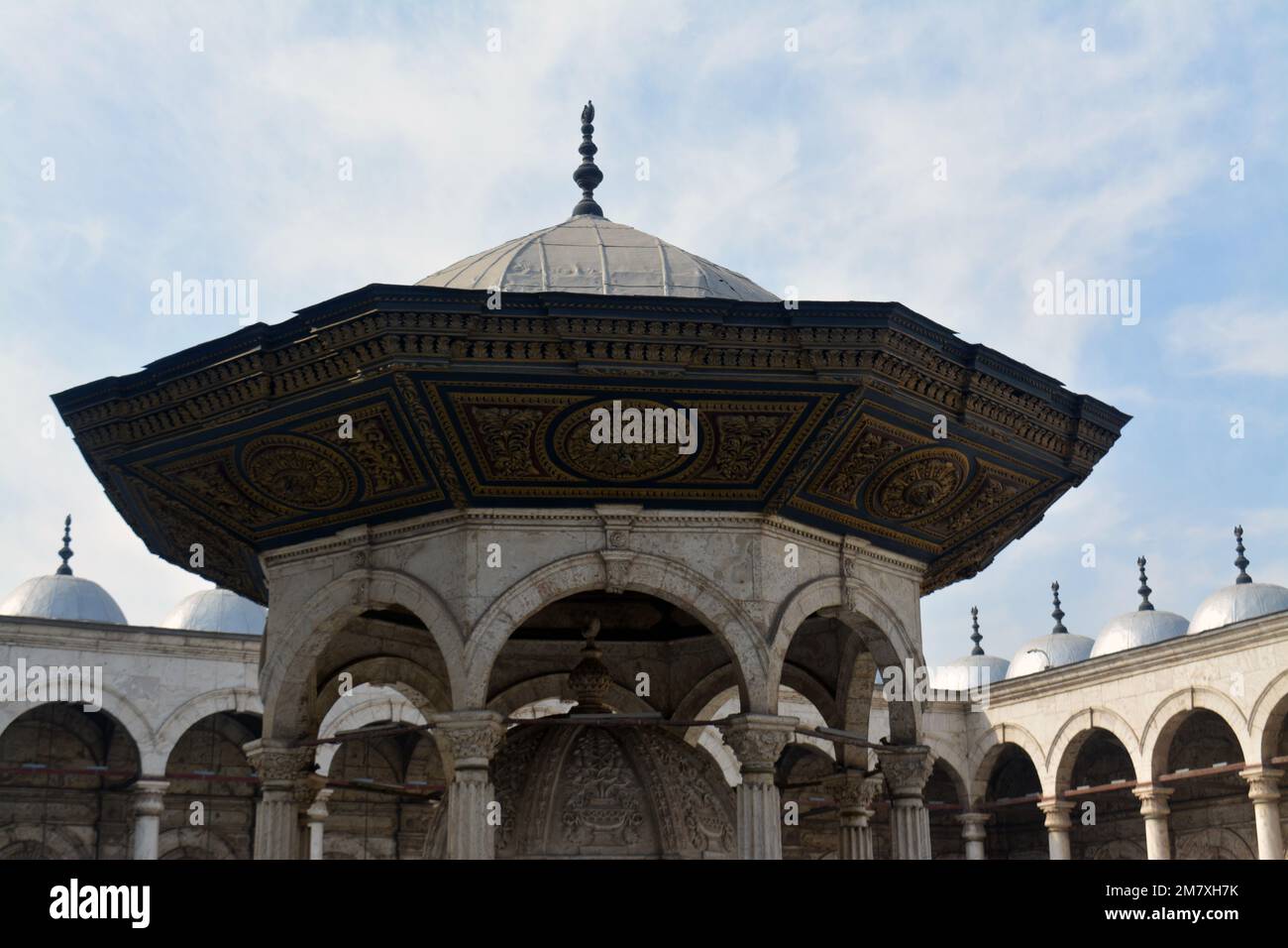 Ablution fountain and courtyard of The great mosque of Muhammad Ali ...