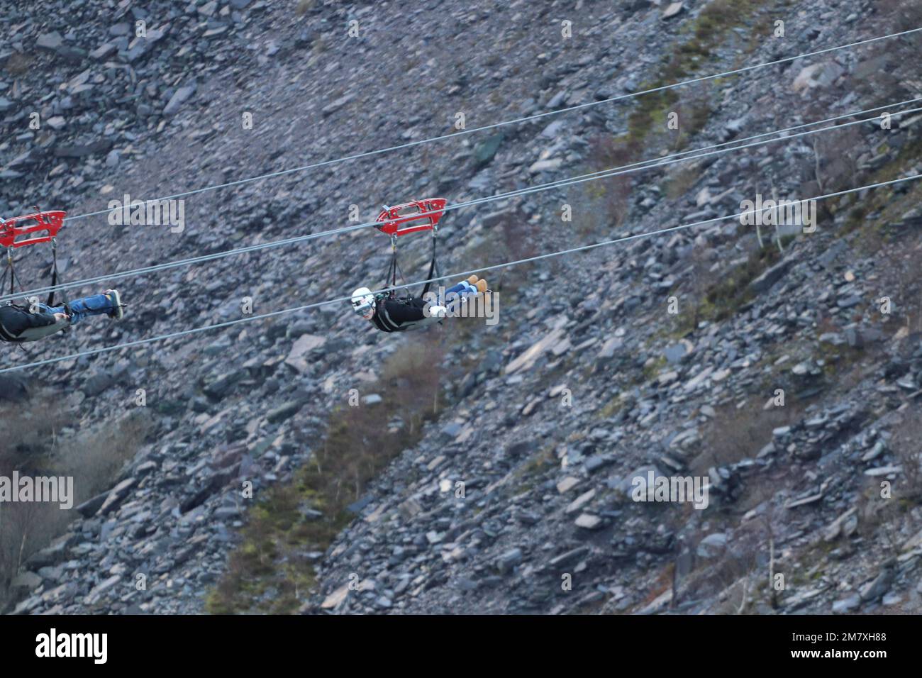Penrhyn quarry zipline hi-res stock photography and images - Alamy