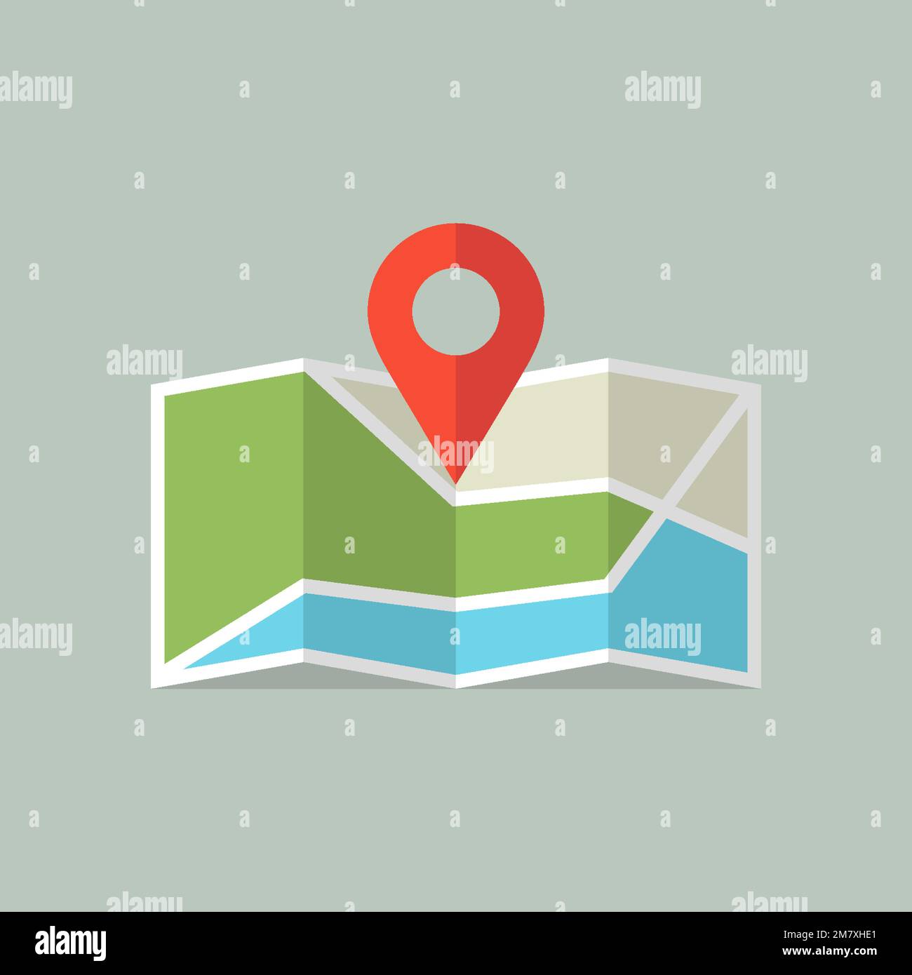 Location icon. Map icon with Pin Pointer. Vector illustration. Eps 10 ...