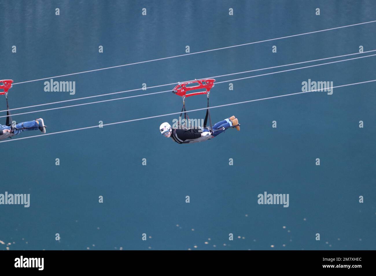 Penrhyn quarry zipline hi-res stock photography and images - Alamy