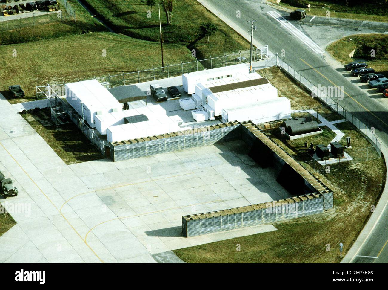 An aerial view of Air Combat Maneuvering Instrumentation system ...