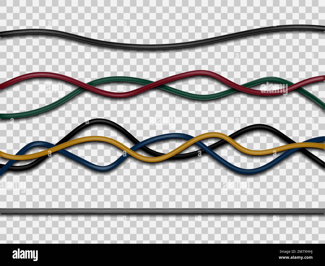 Tangled electrical wires Stock Vector Images - Alamy