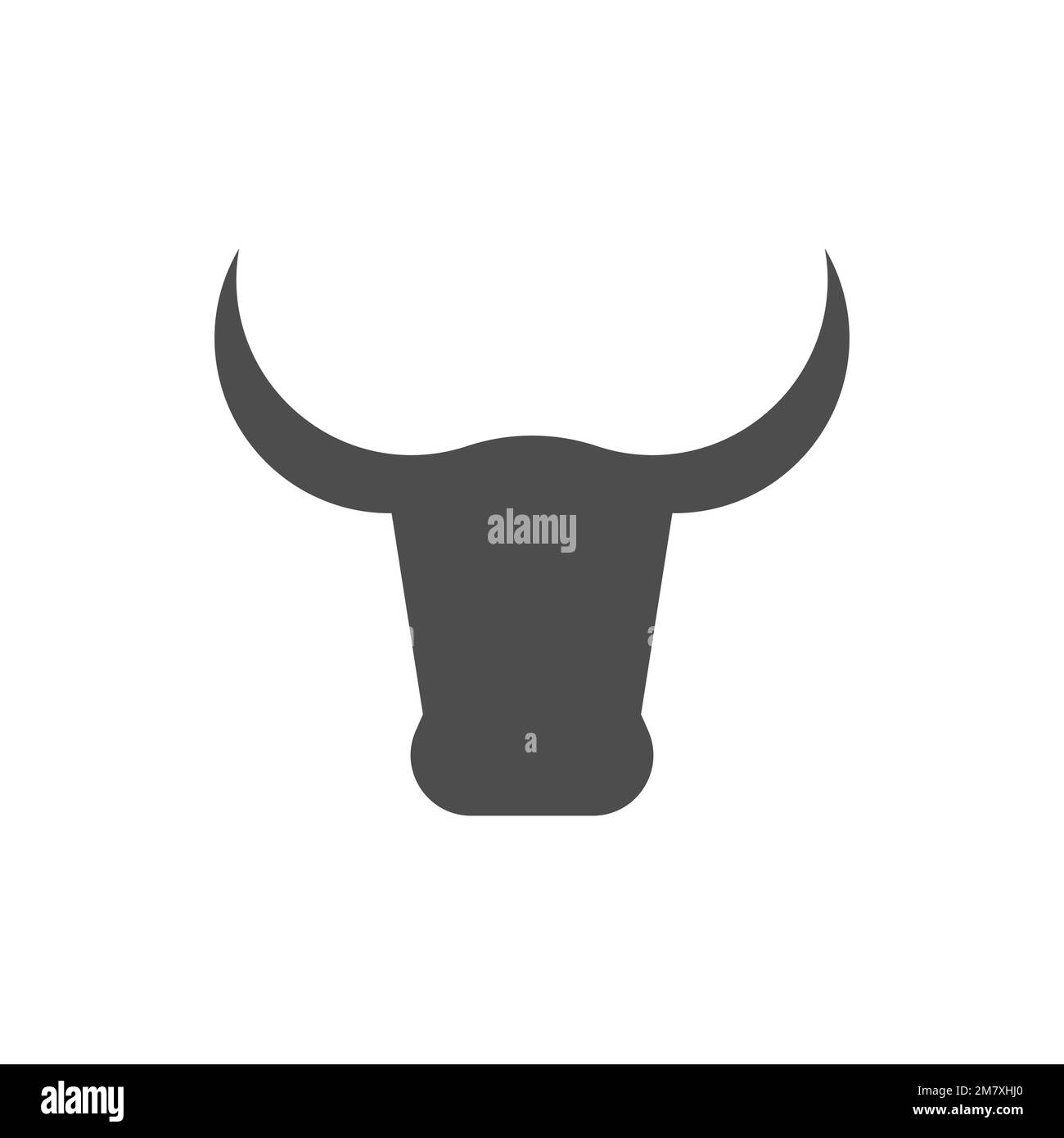 Bull Head icon. Bull sign isolated on white background. Vector ...