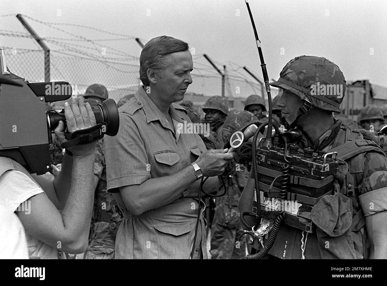 Lance Corporal Jack Wagner is interviewed by the press after arriving ...