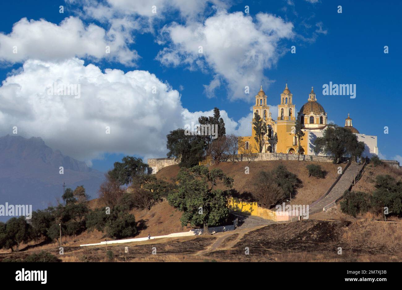 Mexico, Puebla, Cholula, Great Pyramid of Tepanampa, Santuario de ...