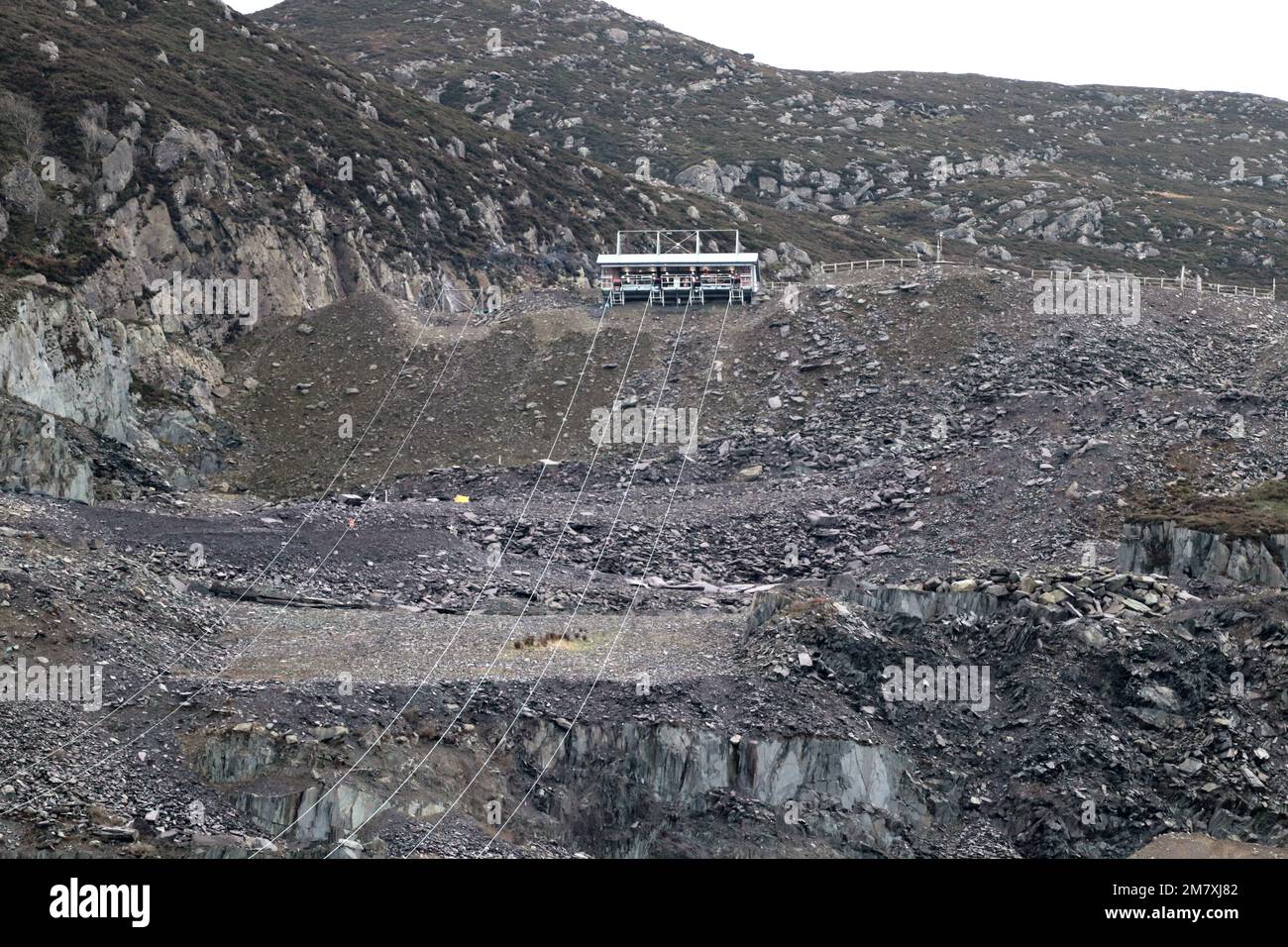 Penrhyn quarry zipline hi-res stock photography and images - Alamy