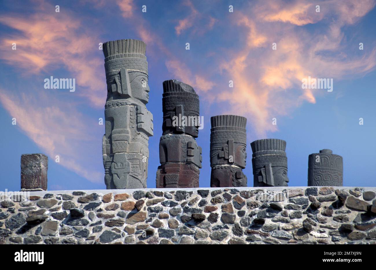 Mexico, Hidalgo, Zona Arqueológica de Tula, Toltec Empire capitol (m ...