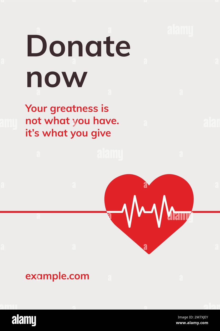 Donate now charity template vector blood donation campaign ad poster in ...