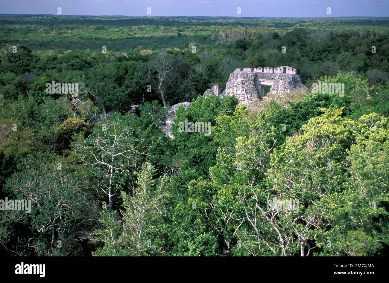 North America, Mexico, Yucatan, Zona Arquelogica, Becan Stock Photo - Alamy