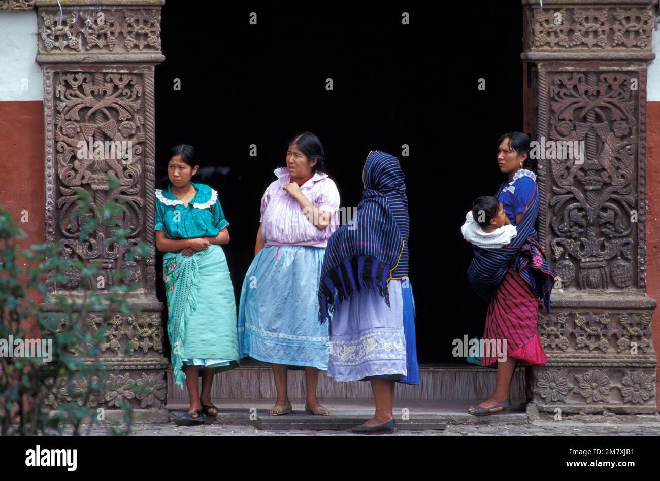 Mexico, Michoacan, Angahuan,Native women Stock Photo - Alamy
